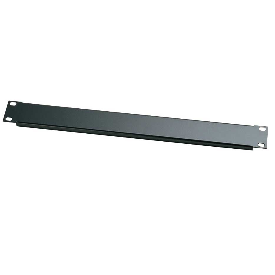 Front rack cover panel, 1U, Black - Euromet