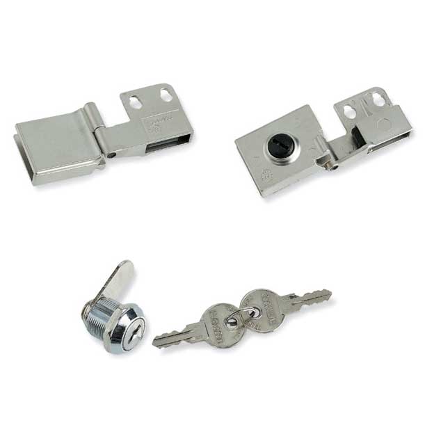Set of lock and rack door fixing hinges - Euromet