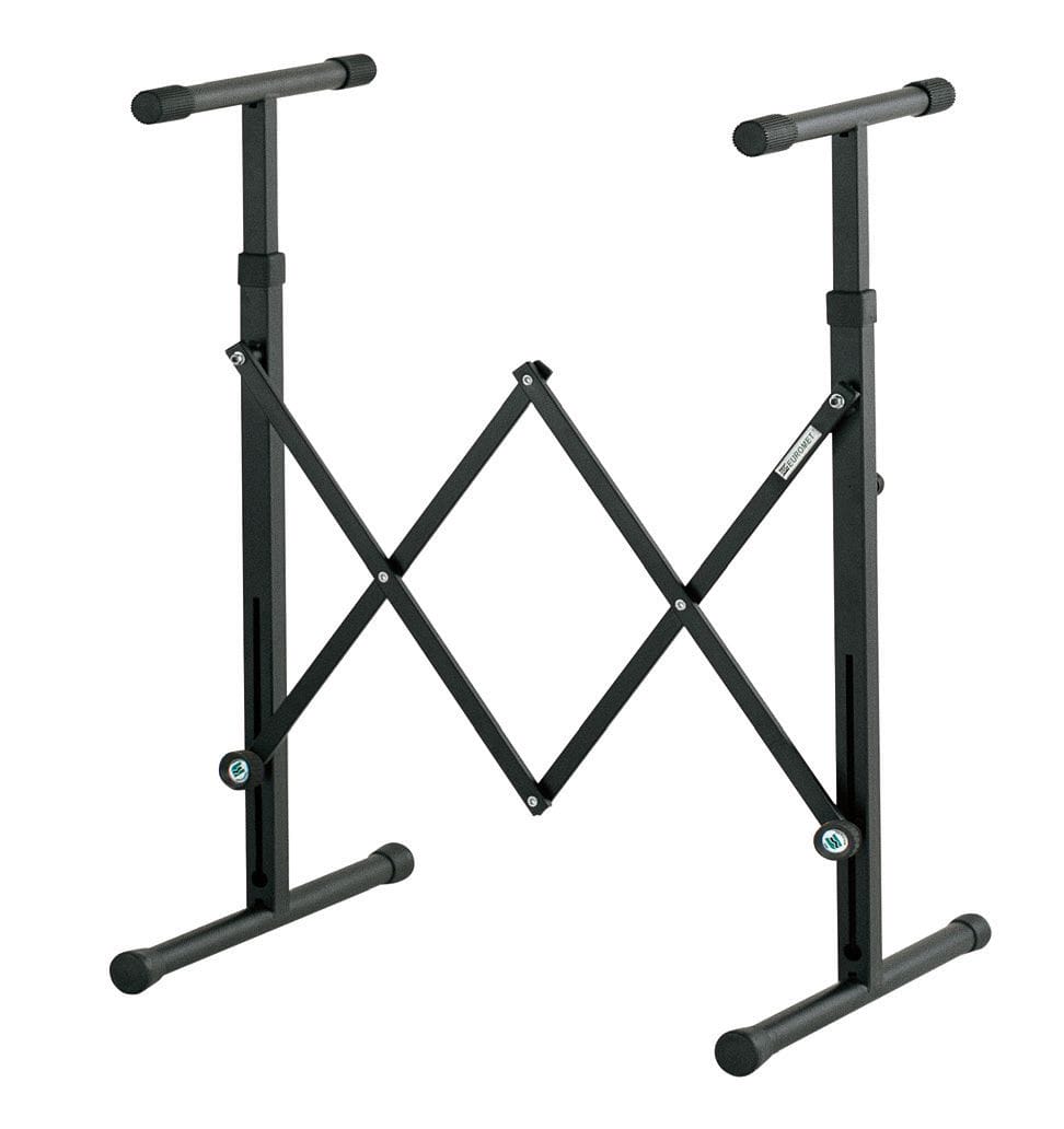 Keyboard Stand, Extendable, Telescopic Frame, Black - Euromet