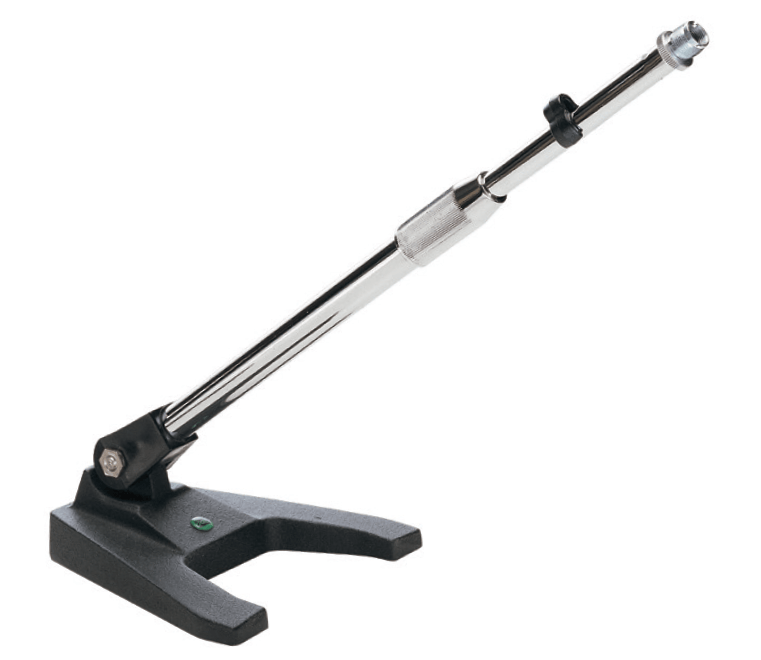Table microphone stand, cast-iron, telescopic arm, Chrome Plated - Euromet