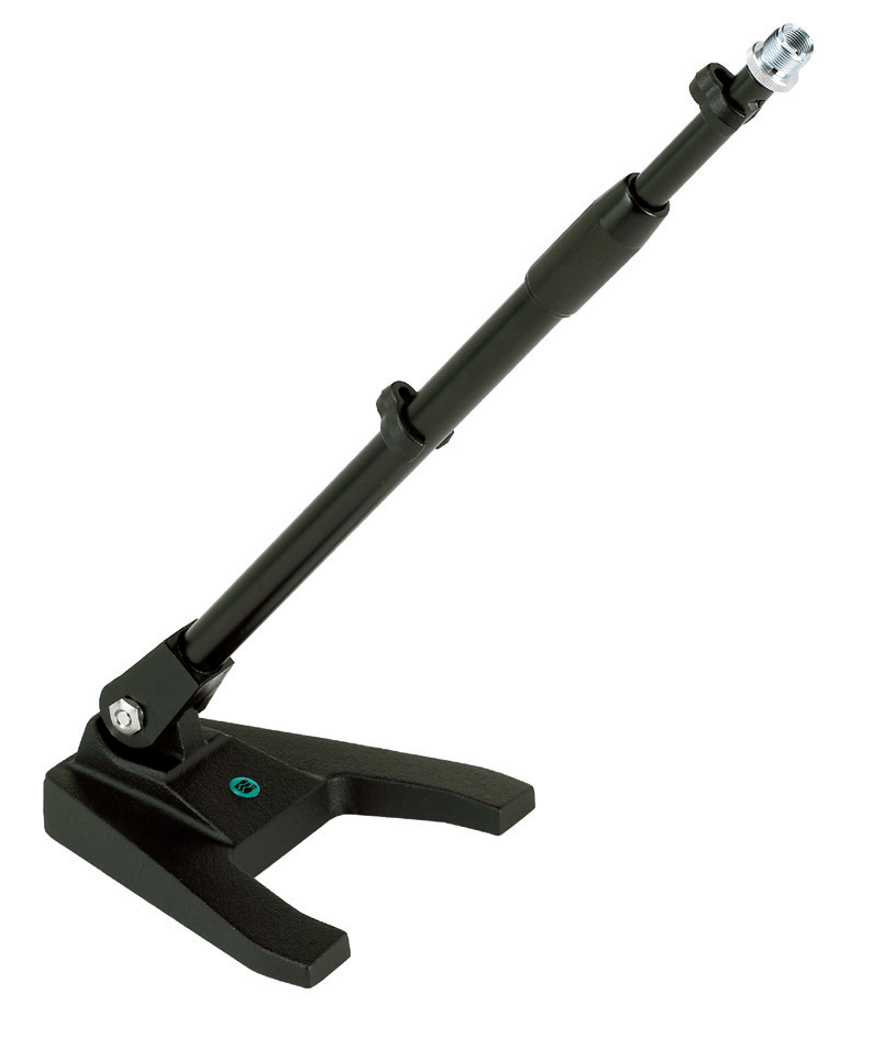 Table microphone stand, cast-iron, telescopic arm, Black - Euromet