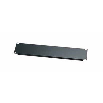 Front rack cover panel, 2U, Black - Euromet