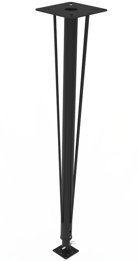 Telescopic pole extension with rods 150-250 cm (no clamps) - Euromet